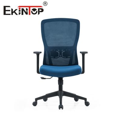 China Blue Swivel Mesh Back Ergonomic Office Chair Multipurpose For Officeworks for sale