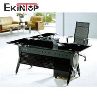 China Convertible Tempered Glass Desk For Computer 2400mm×2055mm×750mm Size for sale