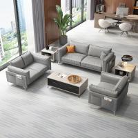 China Modern Comfortable Modern Sofa For Office Reception Fabric Material OEM for sale