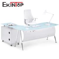China Executive Contemporary Glass Office Desk For Officeworks Computer OEM ODM for sale