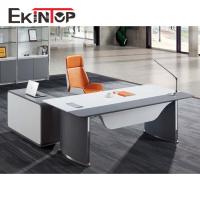 China Modern Executive Computer Table , Office Furniture Writing Desk 2400x2055x750mm for sale