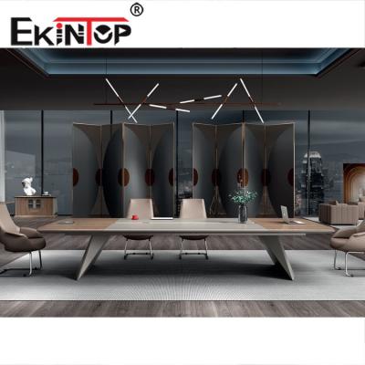 China Multifunction Modern Meeting Desk , Executive Meeting Table Wood Melamine Material for sale