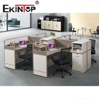 China Extendable L Shaped Cubicle Desk , Comfortable Office Staff Workstation for sale