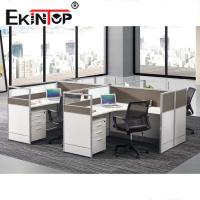 China Extendable L Shaped Cubicle Desk , Comfortable Office Staff Workstation for sale