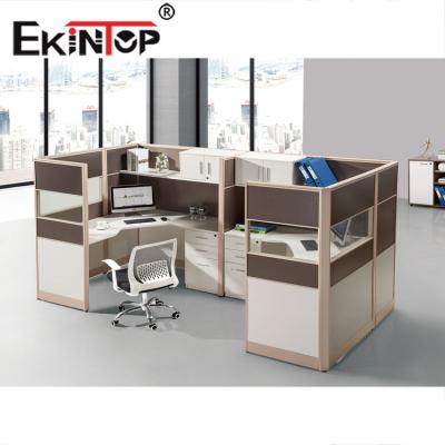 China Modern 4 Person Office Workstation Modular Multifunctional For School Workshop for sale