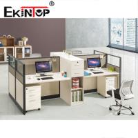 China Modern 4 Person Office Workstation Modular Multifunctional For School Workshop for sale