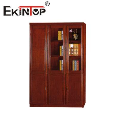 China Office Floor Mounted Filing Cabinet Modern Chinese Style Bookcase Pasted Wooden for sale