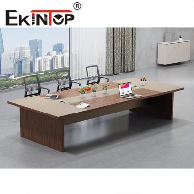 China Waterproof Modern Conference Table 58mm Thickness Melamine Board Tabletop for sale