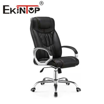 China Luxury Ergonomic Swivel Executive Commercial High Back Pu Leather Chair for sale