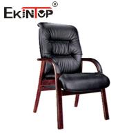 China BOSS Brown Office Chair Linkage Armrest Comfortable PU Leather Chair for sale