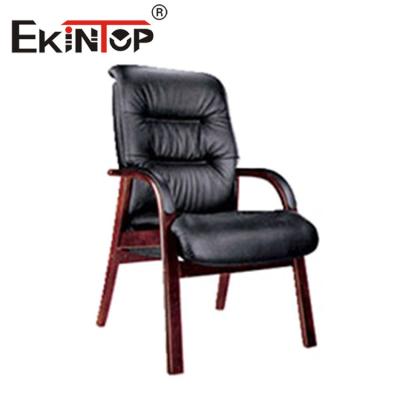 China BOSS Brown Office Chair Linkage Armrest Comfortable PU Leather Chair for sale