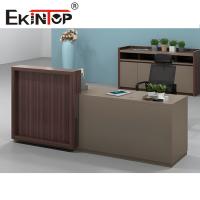 China Luxury Furniture Reception Table Extendable MDF Melamine Board Material for sale