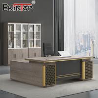 China Waterproof L Shape Office Desk Manger Boss Office Furniture Solutions Executive Desk Table for sale