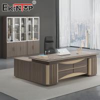 China Commercial Manger CEO L Shape Office Desk Durable Long Lasting ergonomic for sale
