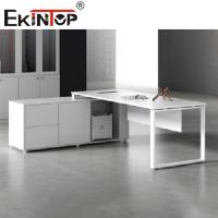 China Modern Wood Top Executive Office Furniture Extendable Computer Office Desk for sale