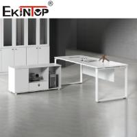 China Luxury Office Furniture Desk Modern Wood L Shaped Executive Office Table for sale