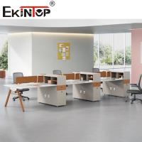 China White Table Top Office Workstation For Staff  2-8 Person Steel Frame for sale