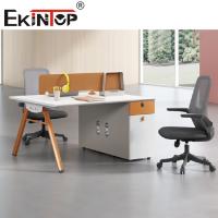 China White Table Top Office Workstation For Staff  2-8 Person Steel Frame for sale
