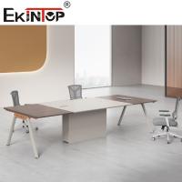 China Customizable Modern Wood Conference Room Table Light Brown for sale