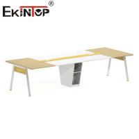 China Custom Rectangular Wood Conference Table Meeting Room Cafe Table Scratch Resistant for sale