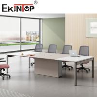 China Convertible Rectangular Conference Table With Wood Steel Material  4 Legs for sale
