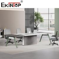 China Convertible Rectangular Conference Table With Wood Steel Material  4 Legs for sale