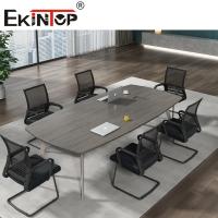 China Rectangular Wood And Steel Conference Table Office Desk Furniture for sale