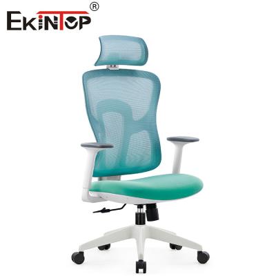 China High Back Ergonomic Office Mesh Chair Green Adjustable Height Swivel for sale