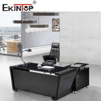 China 8mm Desktop Thickness Modern Glass Desk With Steel Legs For Office Building for sale