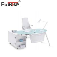 China Student Study Tempered Office Glass Desk Thickened Hard Rounded Corners for sale