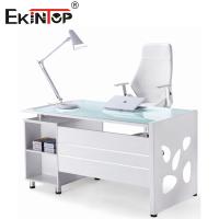 China Student Study Tempered Office Glass Desk Thickened Hard Rounded Corners for sale