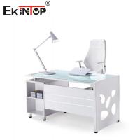 China Student Study Tempered Office Glass Desk Thickened Hard Rounded Corners for sale