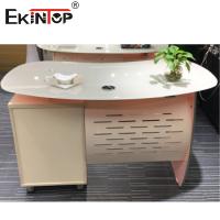 China Classic Tempered Glass Office Computer Desk Glass Executive Office Desk for sale