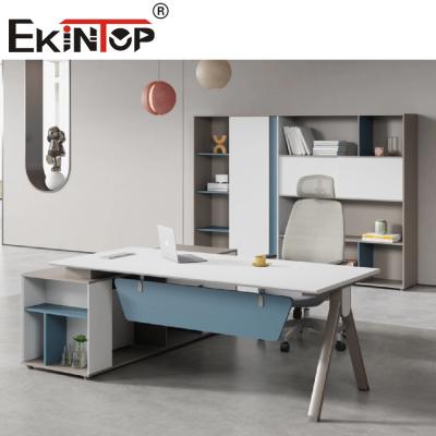 China Luxury Extendable L Shape Office Table Executive Manager Desk Customized Size for sale