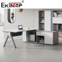 China Luxury Extendable L Shape Office Table Executive Manager Desk Customized Size for sale