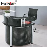 China Unique Office Melamine Glass Desk Strong Wearability for sale