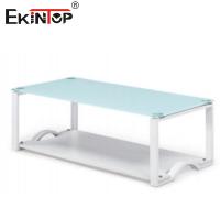 China Contemporary Chic Glass And Steel Coffee Table Living Room Furniture for sale