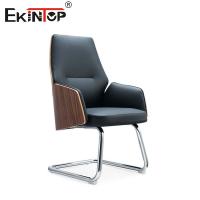 China Blend Wood And Leather Office Chair PU Padded Armrest For Timeless Sophistication for sale