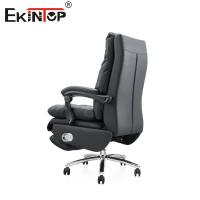 China Classic Genuine Leather Armchair Reclining Office Chair For Professional Settings for sale