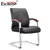 China Refined Black Leather Dining Chair Linkage Armrest For Elevated Dining Experiences for sale