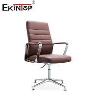 China ODM Modern Leather Arm Chairs With Metal Chrome Base for sale