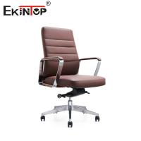 China ODM Modern Leather Arm Chairs With Metal Chrome Base for sale
