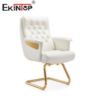 China White Executive Leather Office Chair Multifunctional Mechanism for sale