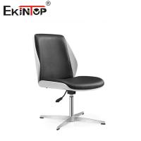 China Black Swivel Leather Counter Height Stools Metal Legs  PU Padded for sale