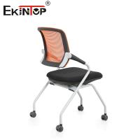China Red Mesh Back with Armrest Wheels Trainee Chair for Train Room for sale