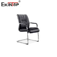 China Dark Black Leather Chair with Adjustable Height and Wooden Armrests for sale