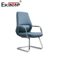 China Sleek and Stylish Blue PU Leather Chair for an Impressive Office Aesthetic for sale