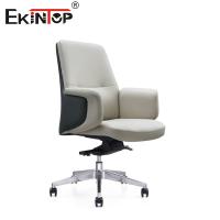 China Stylish and Ergonomic White Leather Chair in Minimalist Contemporary Style for sale