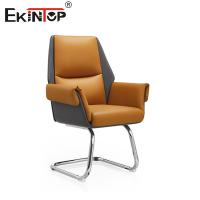 China Fashionable Orange Leather Office Chair with Comfortable Seat Cushion and Backrest for sale