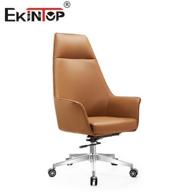 China Ergonomic Leather Chair With Lumbar Support PU Padded Armrest for sale
